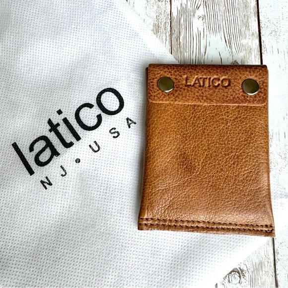 latico | Accessories | Latico Leather Cognac Compact Card Holderairpod ...